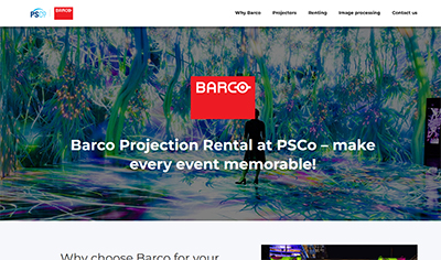 Barco Projection rental at PSCo